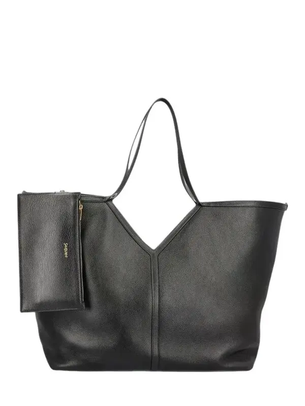 Saint Laurent Leather Tote Bag - Black
