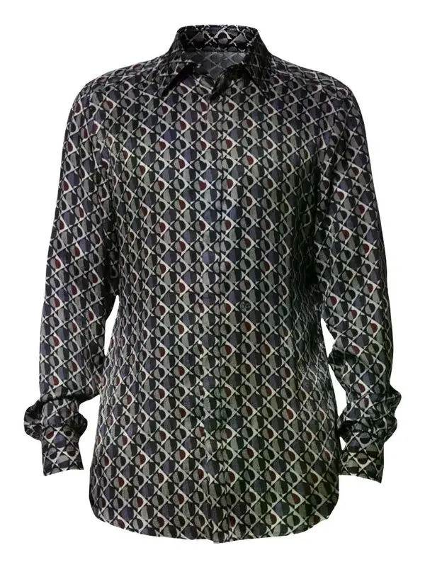 Dolce & Gabbana Geometric-print Shirt - Blue