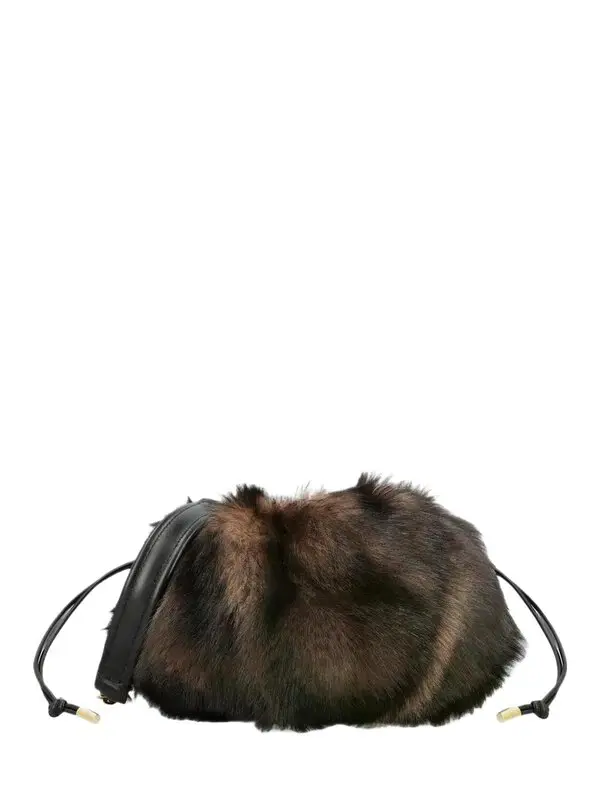 Chloé Fur-effect Shoulder Bag - Brown