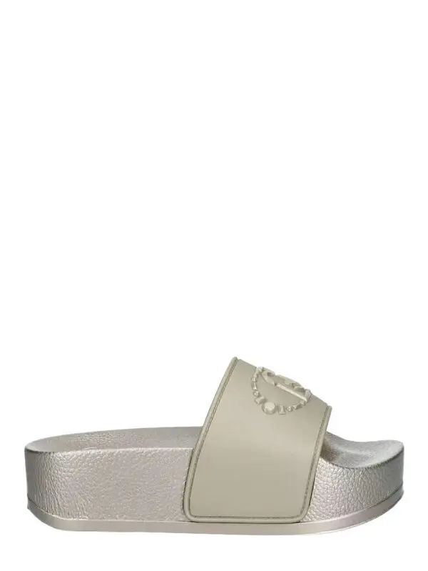 Liu Jo Logo-embossed Platform Slides - Neutrals