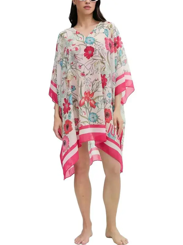 Liu Jo Floral Print Kaftan - Neutrals