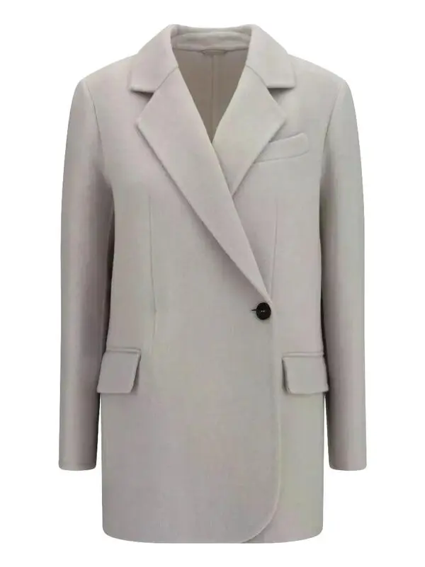 Brunello Cucinelli Single-breasted Notched-lapel Jacket - Grey
