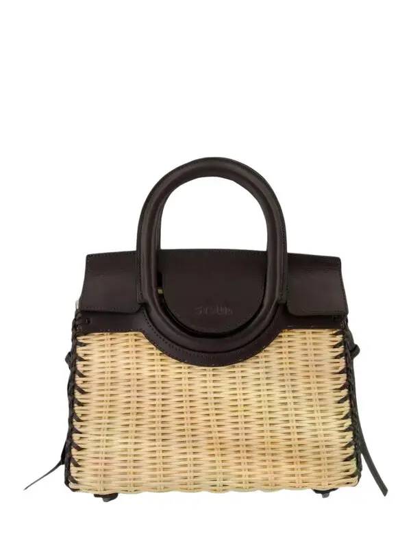 Staud Mini Maude Wicker Carryall Bag - Neutrals