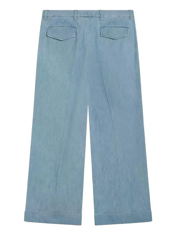 Valentino Garavani Wide-leg Cotton Jeans - Blue
