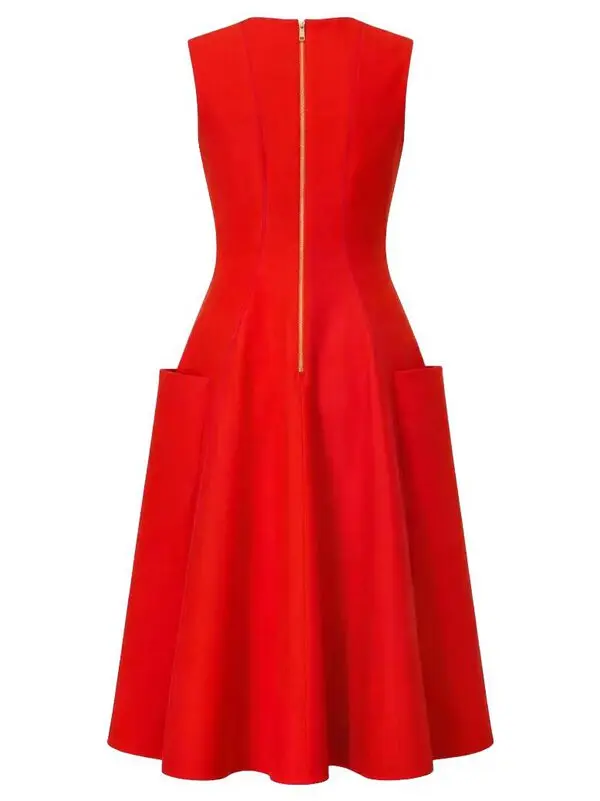 Maison Rabih Kayrouz Sleeveless Paneled Midi Dress - Red