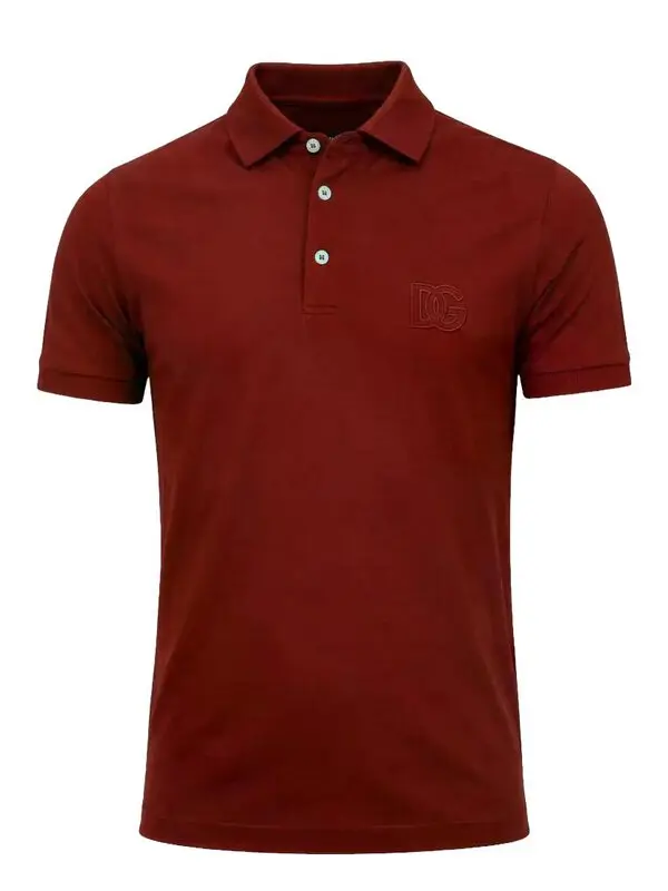 Dolce & Gabbana Dg Embroidered Polo Shirt - Red