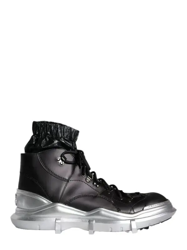 Dolce & Gabbana Galileo Panelled High-top Sneakers - Black
