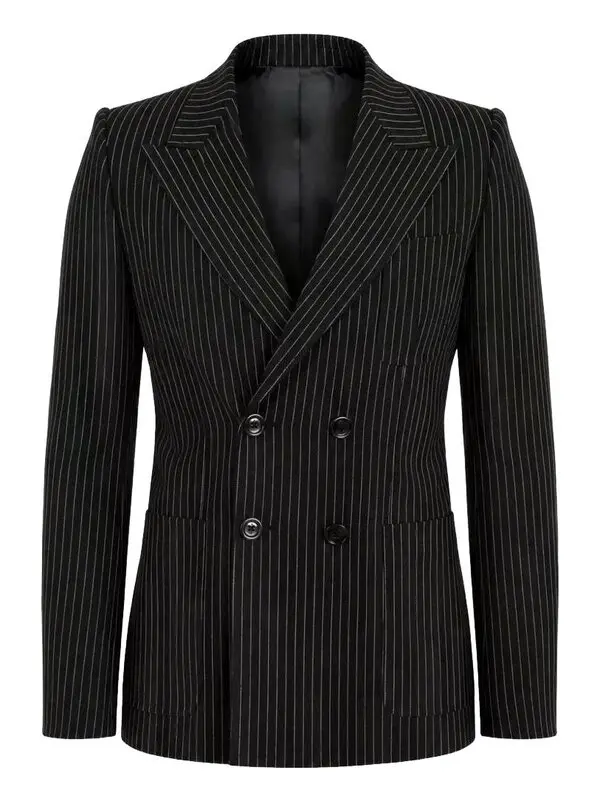 Dolce & Gabbana Pinstripe Double-breasted Blazer - Black