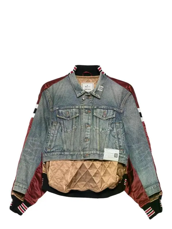 Mihara Yasuhiro Layered Denim And Bomber Jacket - Blue