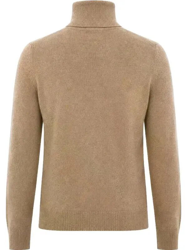 Malo Roll Neck Knitted Sweater - Neutrals