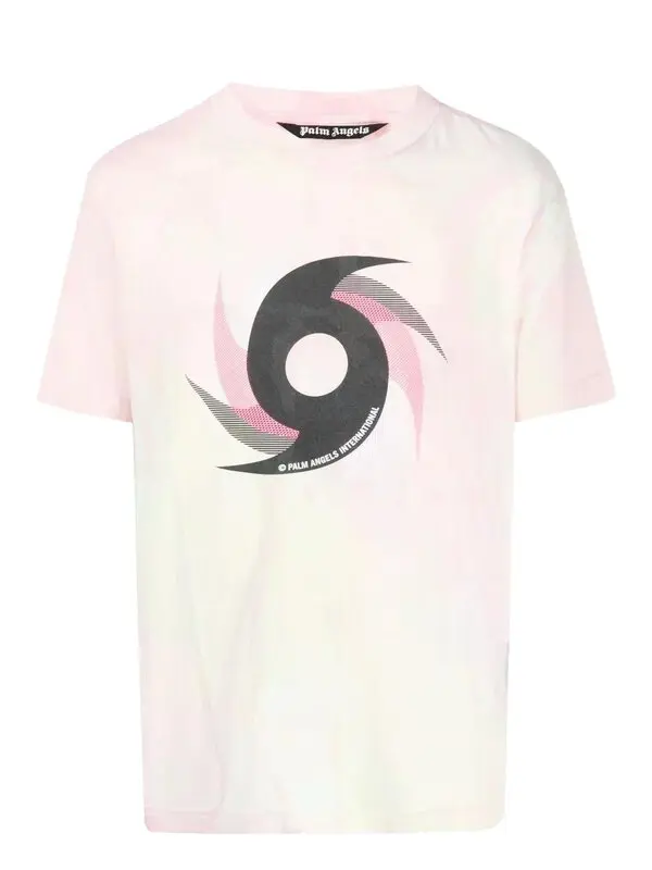 Palm Angels Hurricane Devore-print T-shirt - Pink