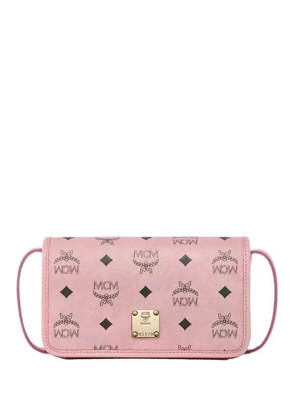 Mcm Medium Aren Visetos Shoulder Bag - Pink