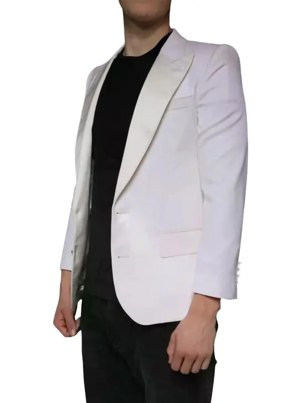 Dolce & Gabbana Peaked-lapel Single-breasted Blazer - White