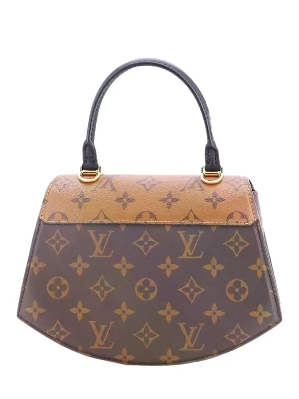 LOUIS VUITTON Tilsitt Top Handle Bag Reverse Monogram Canvas Crossbody Bag - Black