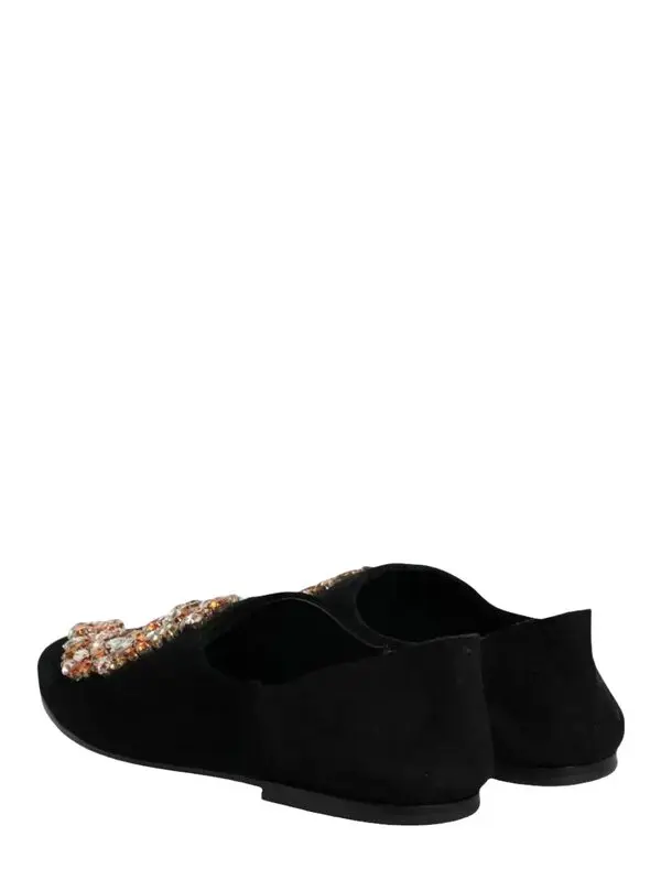 Dolce & Gabbana Crystal-embellished Loafers - Black