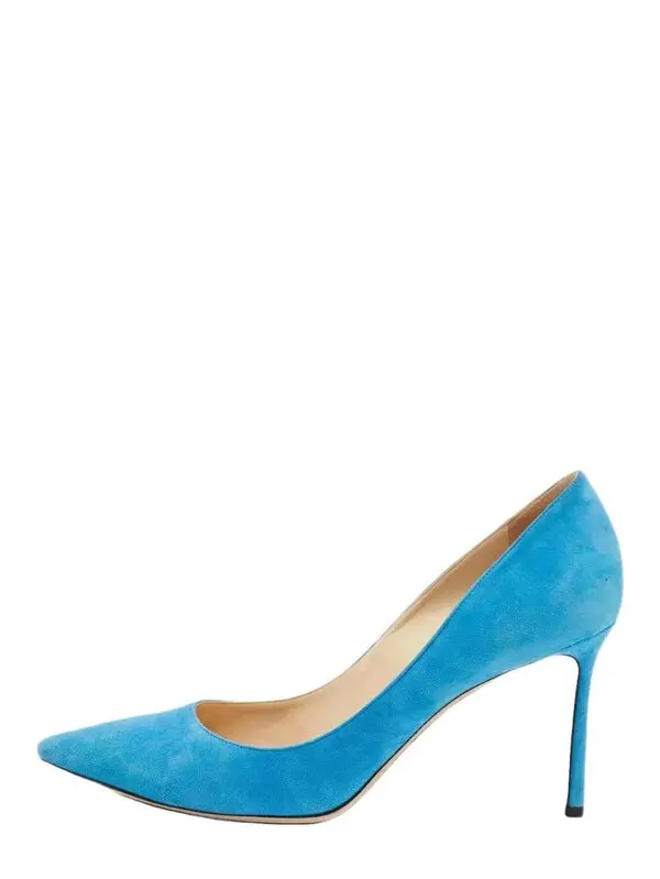 JIMMY CHOO Abel Suede Pointed Toe Stiletto Pumps - Blue