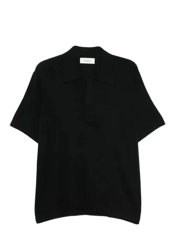 LISA YANG Carl Polo-collar T-shirt - Black