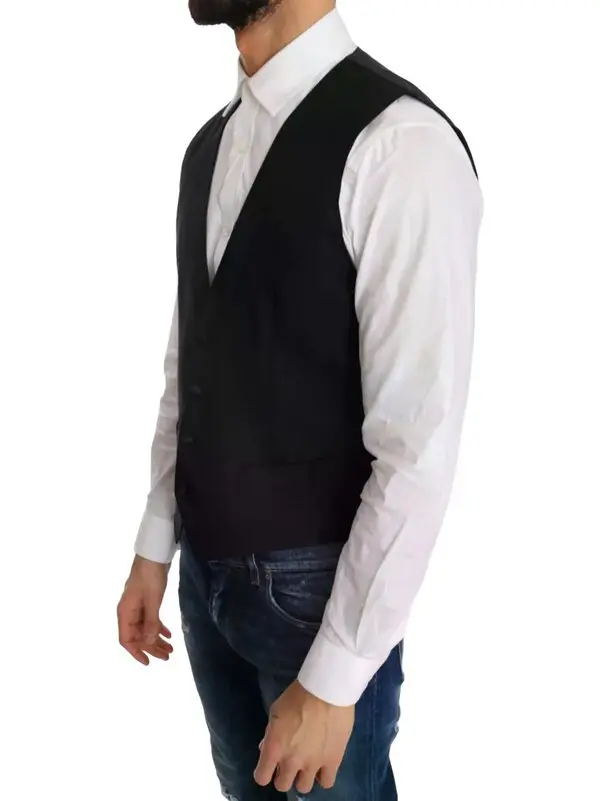Dolce & Gabbana V-neck Waistcoat - Black