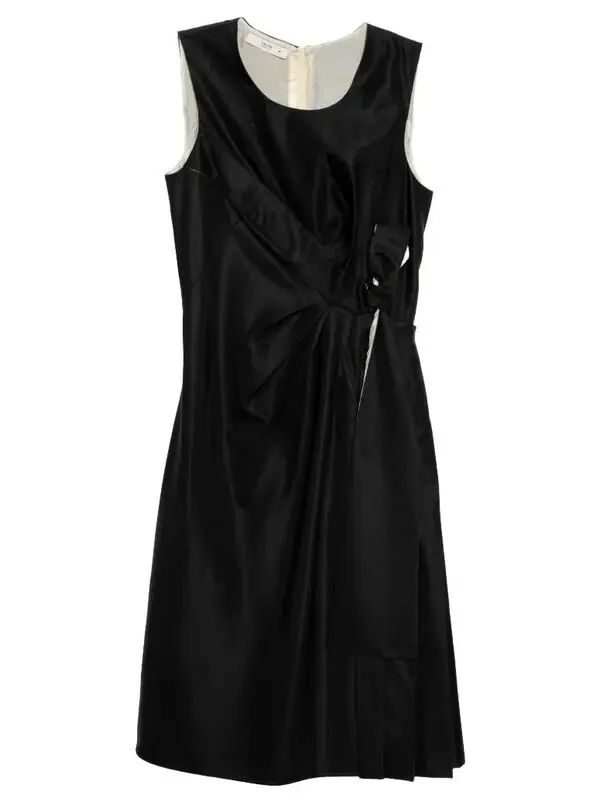 Prada Sleeveless Bow Detail Dress - Black