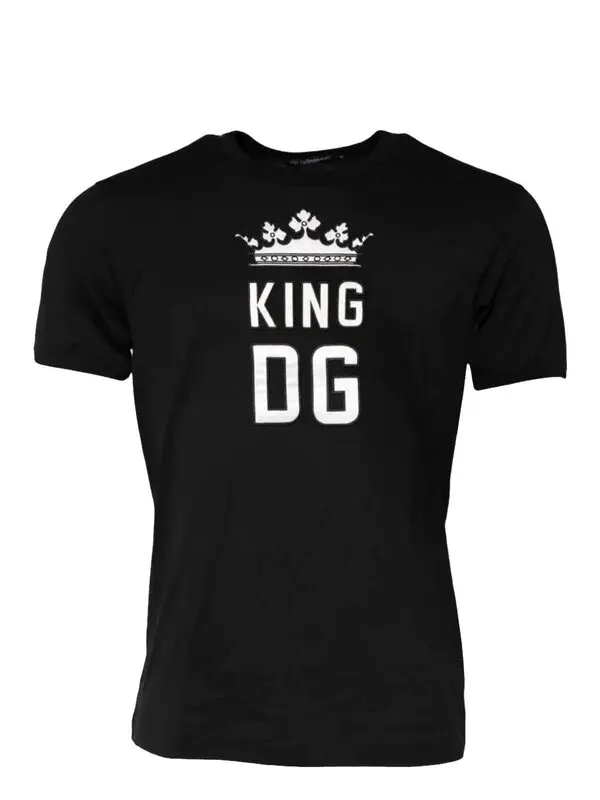 Dolce & Gabbana Crown-print Short-sleeve T-shirt - Black