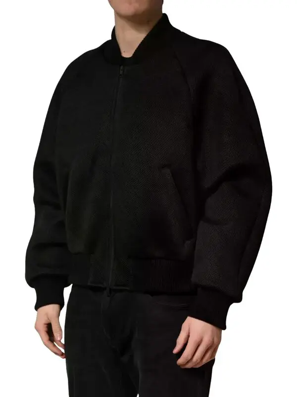 Dolce & Gabbana Mesh Bomber Jacket - Black