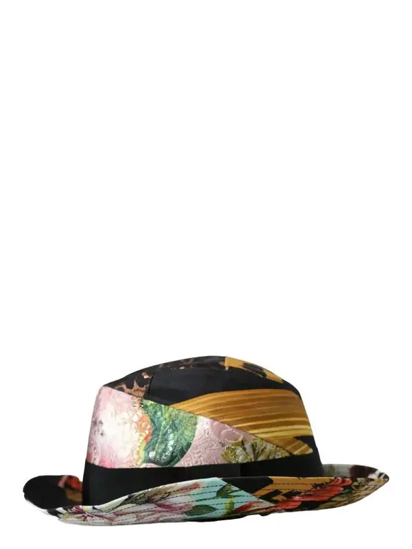 Dolce & Gabbana Patchwork Wide-brim Fedora - Black