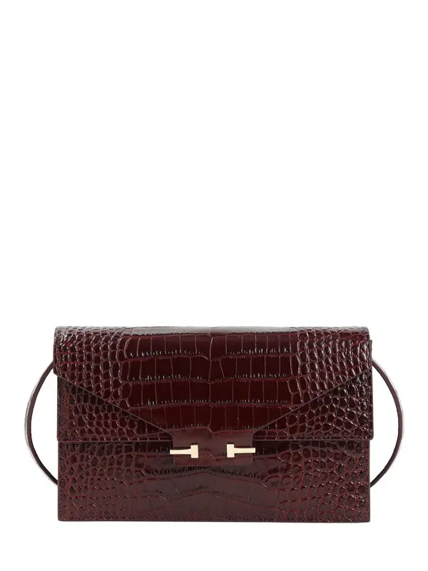 TOM FORD Croc Effect Mini Bag - Red