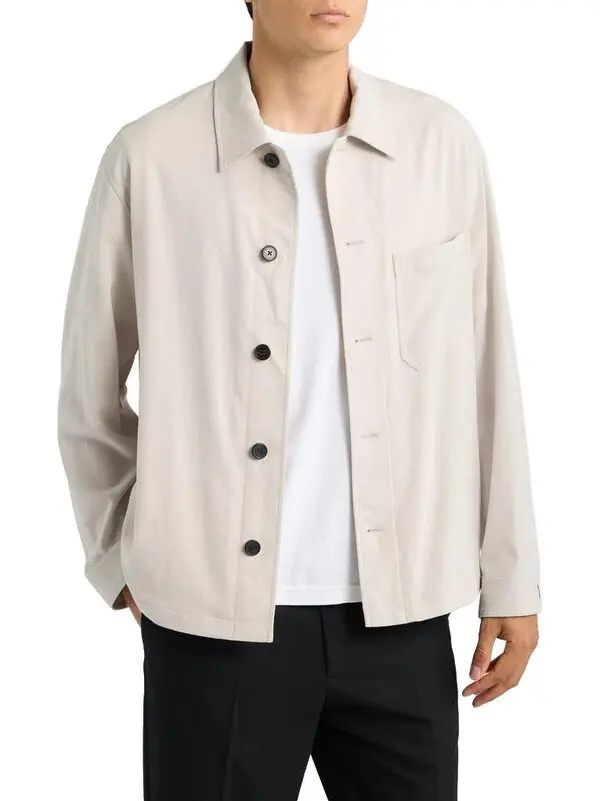 Theory Performance Shirt Jacket - Silver Cloud