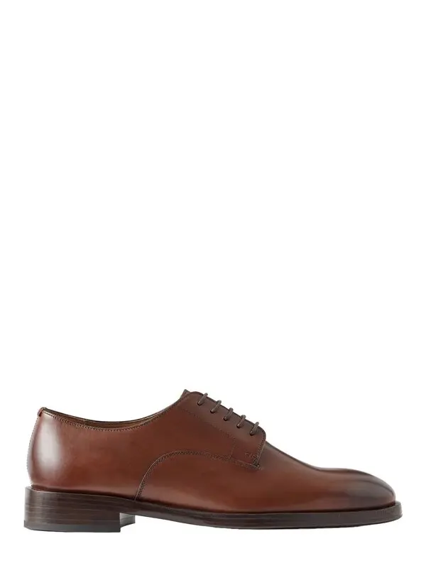 Paul Smith Jason' Italian Leather Derby Shoes - Brown