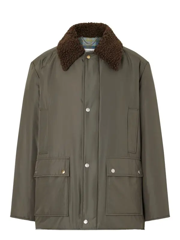 MAISON MARGIELA Hunting Jacket With Plush Trim - Green