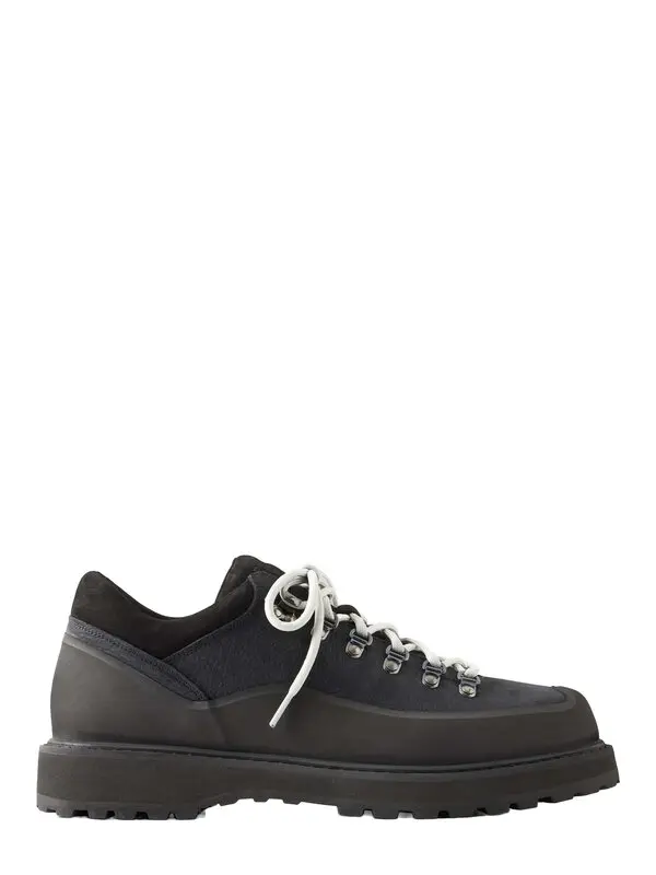 Diemme Cornaro Gomma Rubber And Nubuck Sneakers - Black