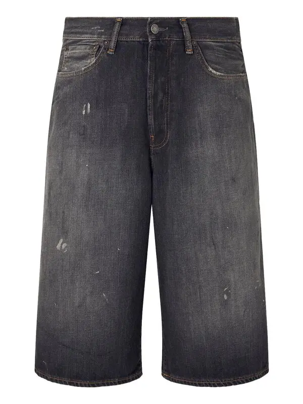 Acne Studios Cotton Denim Shorts - Gray
