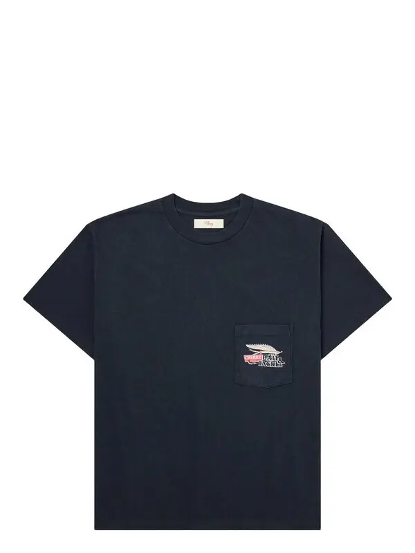 CHERRY LOS ANGELES Logo-printed Cotton-jersey T-shirt - Blue