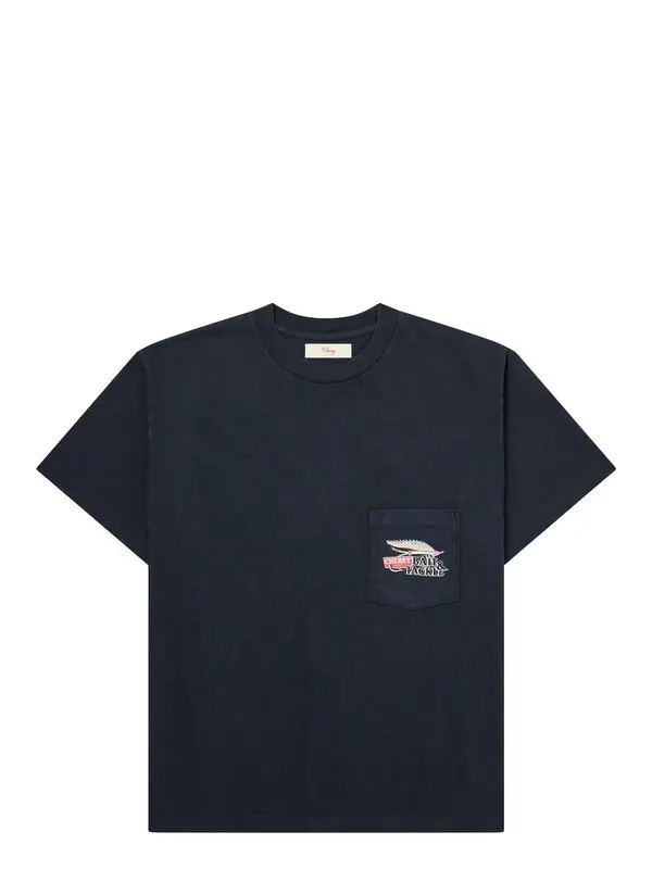 CHERRY LOS ANGELES Logo-printed Cotton-jersey T-shirt - Navy