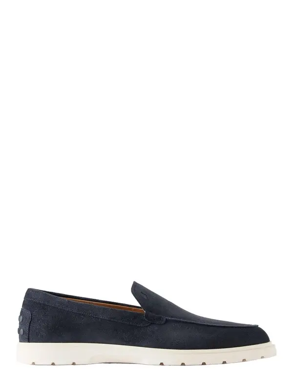 TOD'S Gommino Suede Loafers - Navy