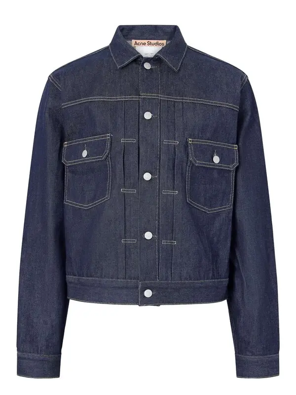Acne Studios Denim Trucker Jacket - Navy