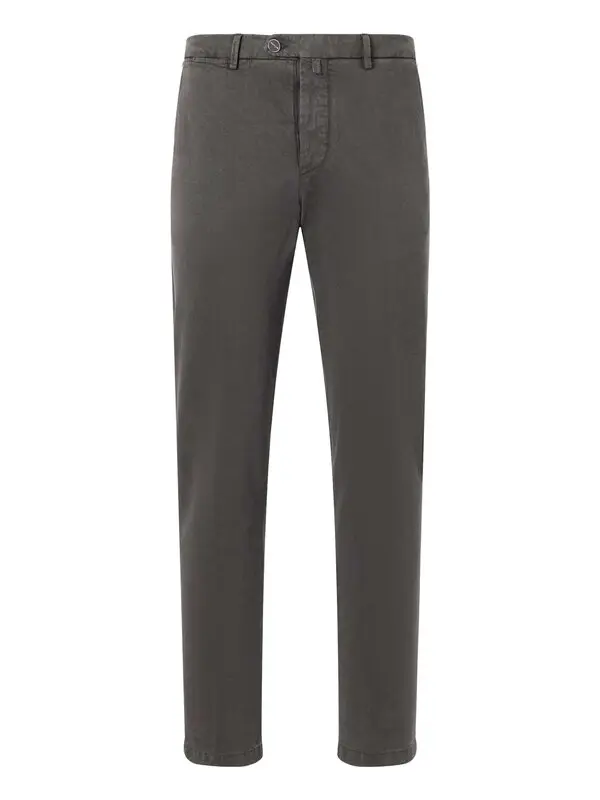Kiton Straight-leg Lyocell-blend Trousers - Brown