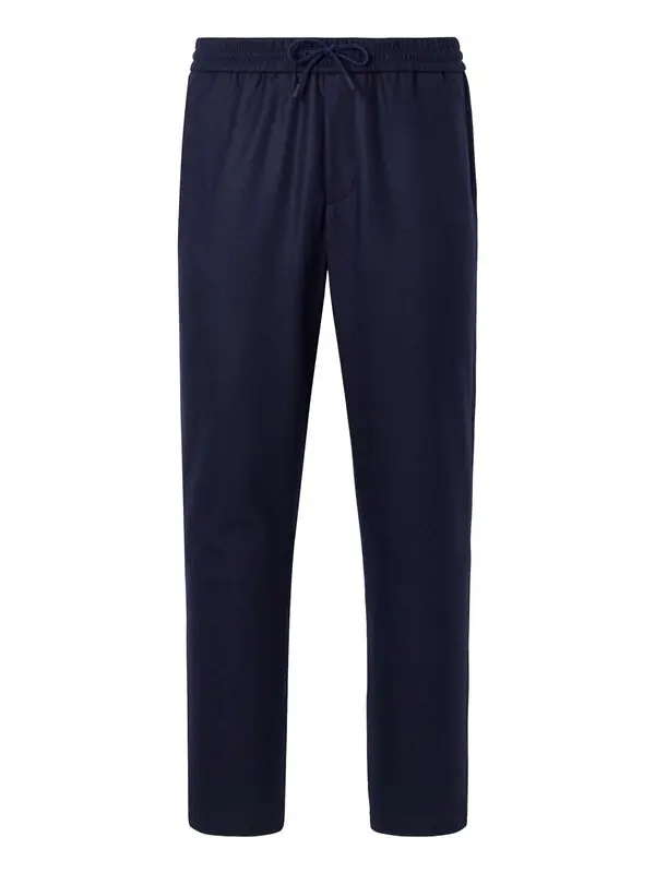 Sease Mindset Stretch Virgin Wool-flannel Straight-leg Trousers - Navy