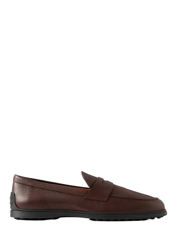 TOD'S Full-grain Leather Penny Loafers - Brown