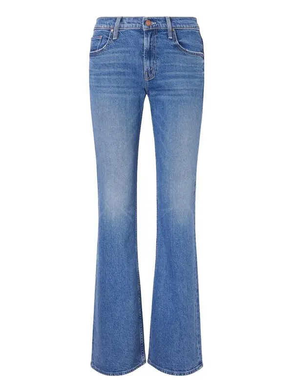 MOTHER The Jinx Heel Low-rise Flared Jeans - Blue