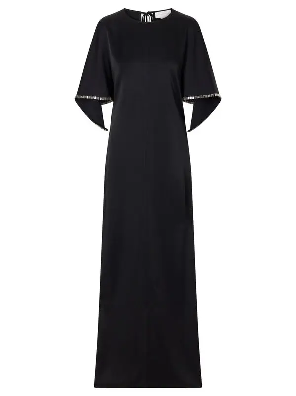 Stella McCartney Embellished Satin Maxi Dress - Black