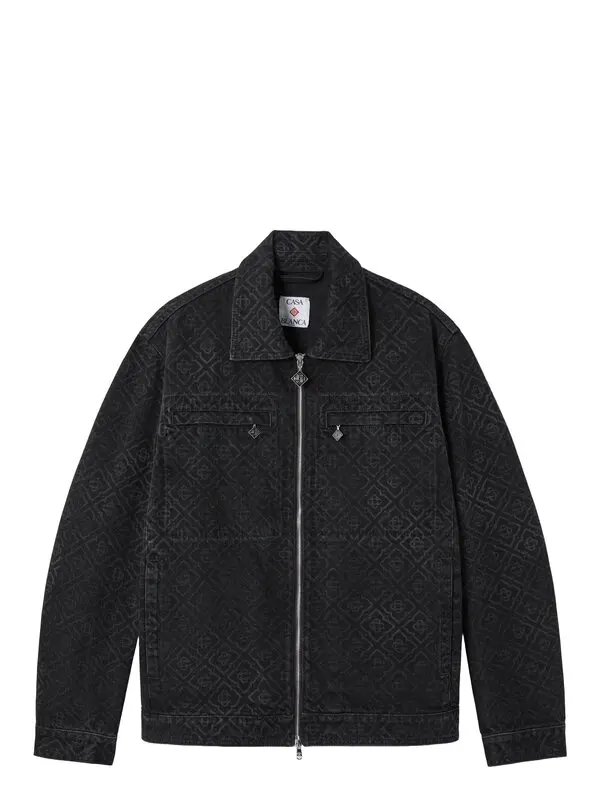 Casablanca Monogram Denim Jacket - Black