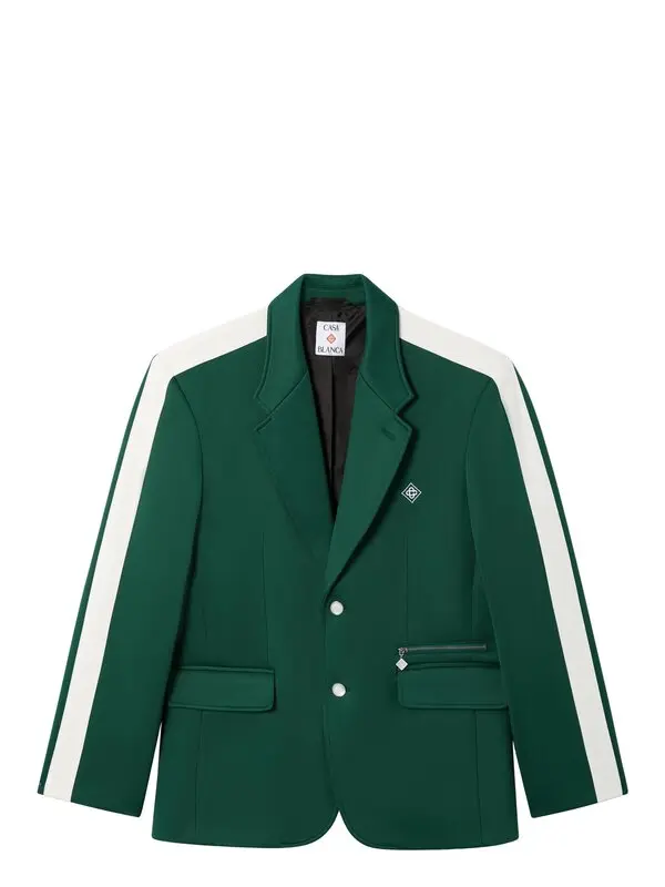 Casablanca Sports Suit Jacket With Diamond Logo - Green