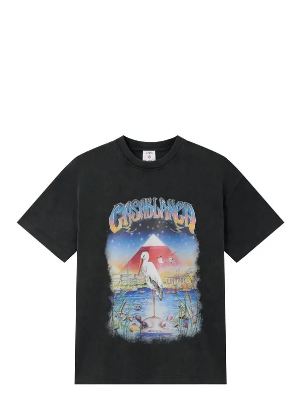 Casablanca Oversized Short Sleeve T-shirt - Black