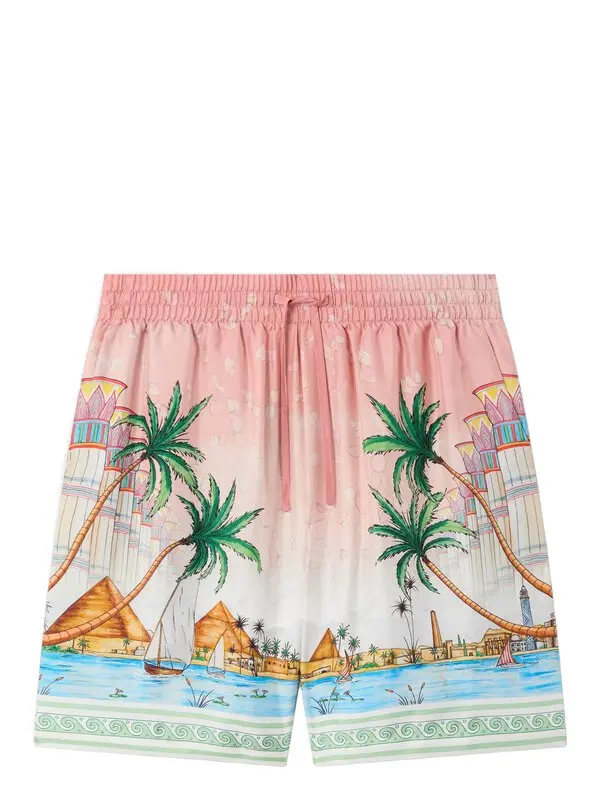 Casablanca Ethereal Silk Shorts - Pink