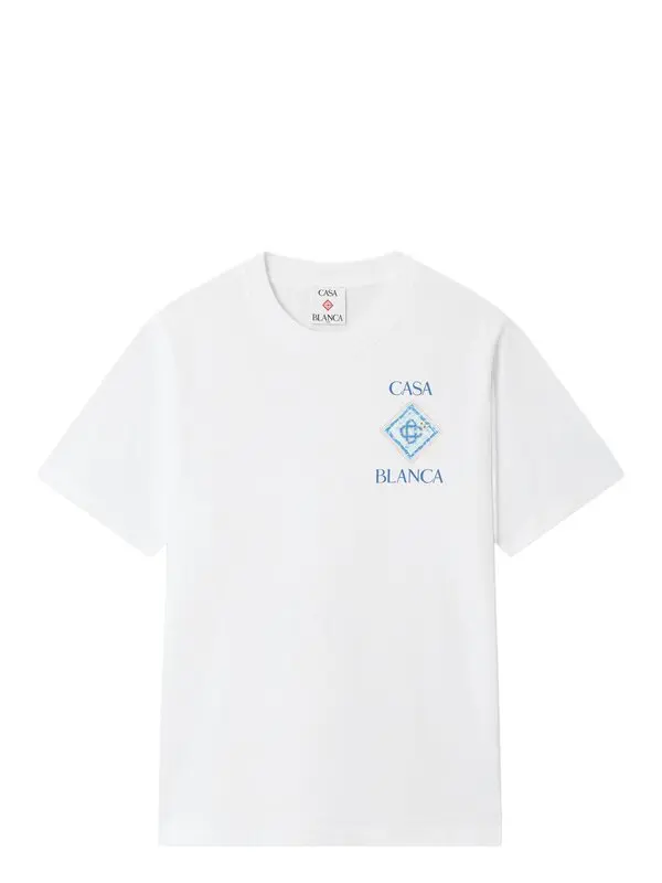 Casablanca Pool Short Sleeve T-shirt - White