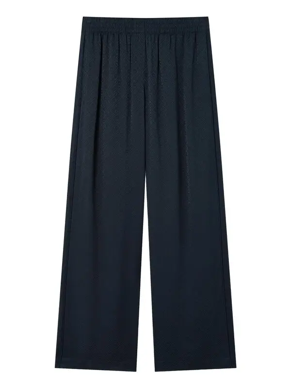 Casablanca Navy Monogram Jacquard Trousers - Multicolor
