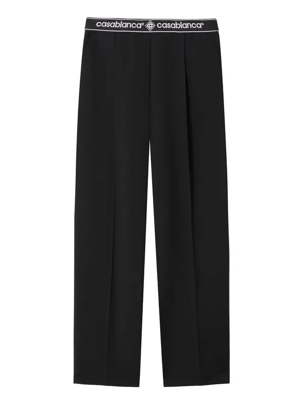 Casablanca Wool Tailored Trousers - Black