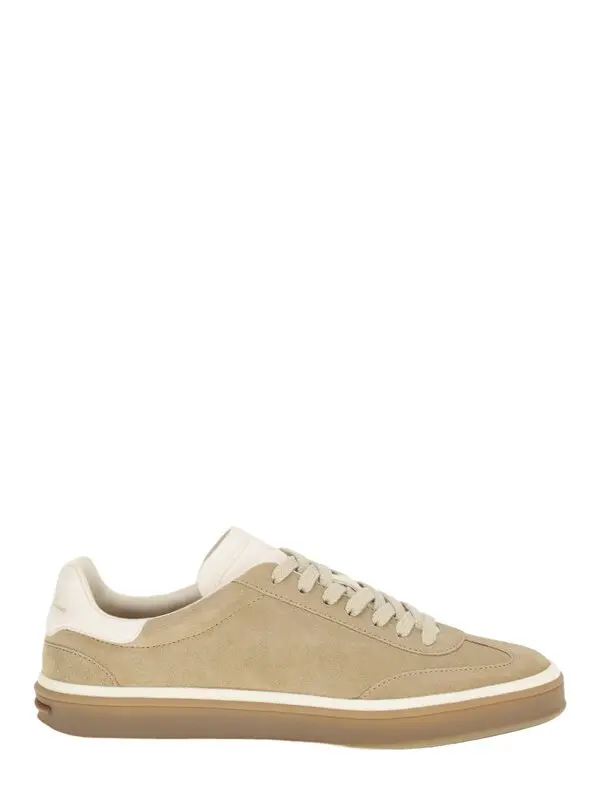 Loro Piana Suede Tennis Walk Sneakers - Beige