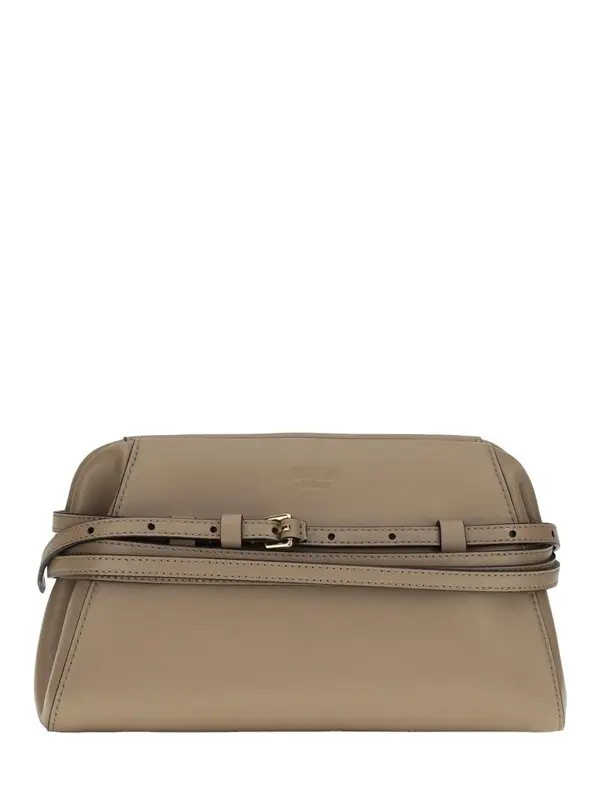 Moschino Belt-detail Clutch - Beige